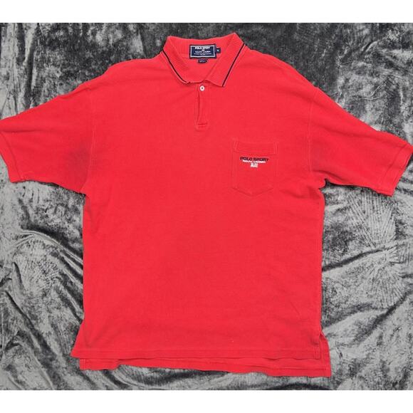 Ralph Lauren | Shirts | Vintage Polo Sport Ralph Lauren Red Usa Flag ...